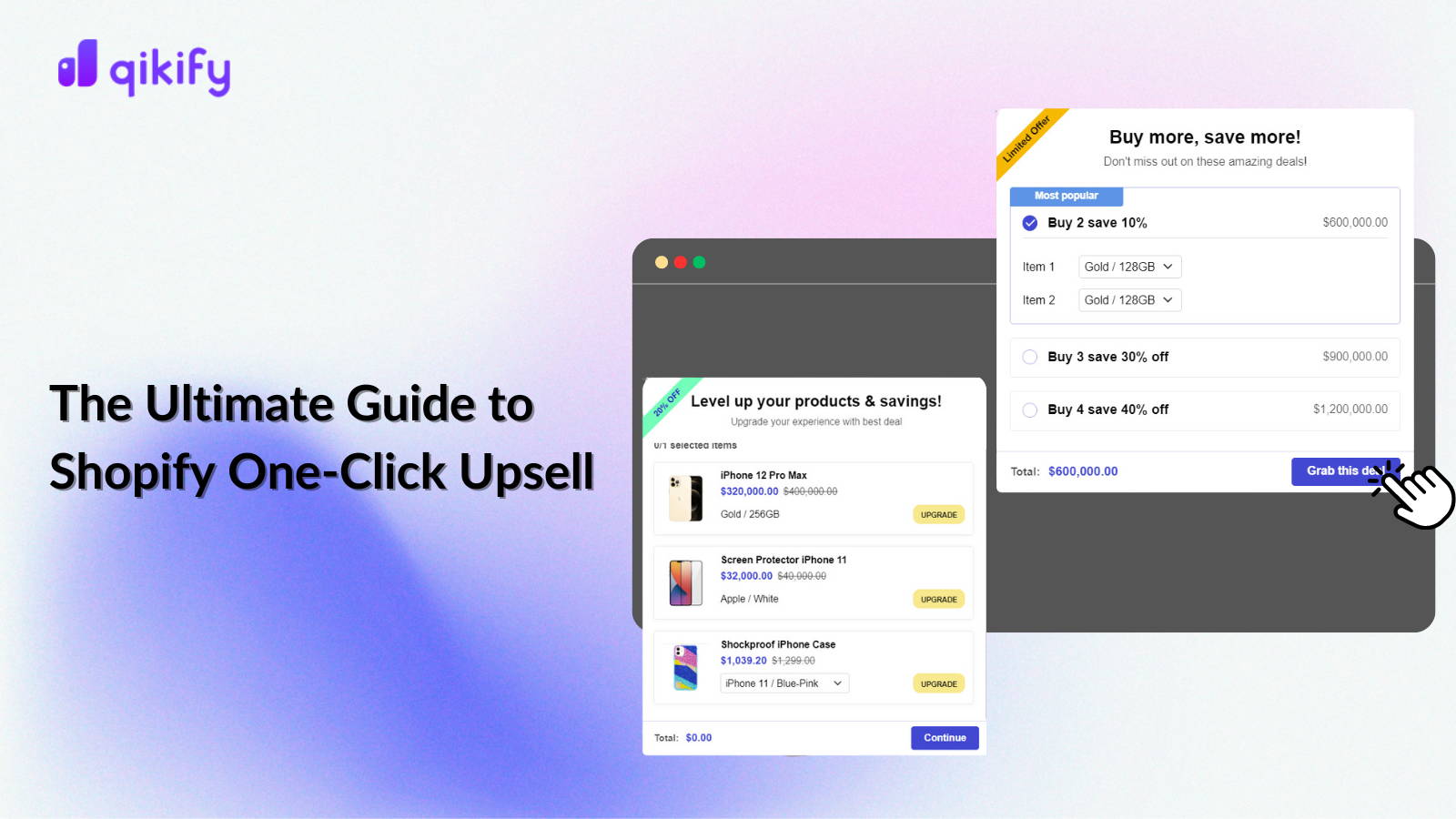 The Ultimate Guide to Shopify One-Click Upsell – Qikify Landing Page