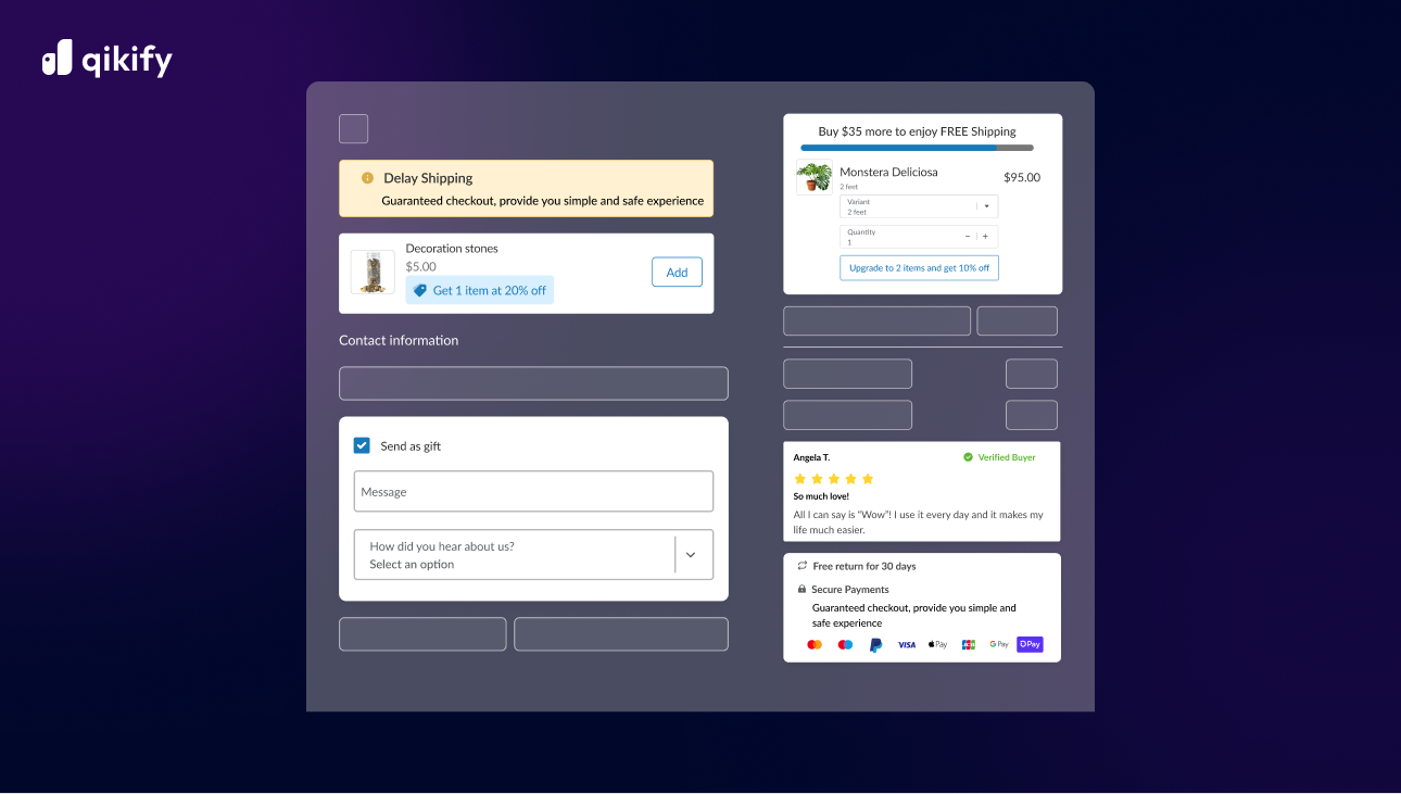 How to customize Shopify checkout page and sell better? – Qikify Landing Page