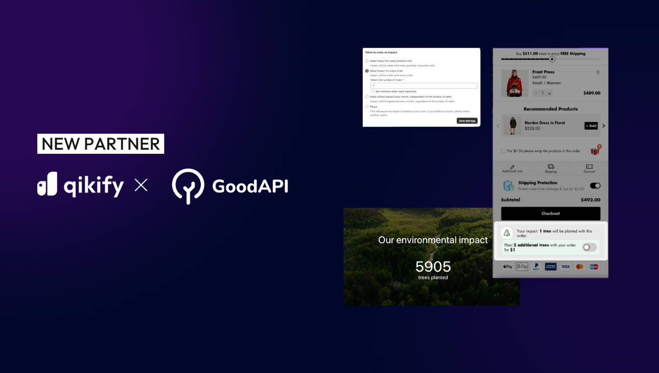 Qikify x GoodAPI: Make a sustainable impact while growing sales on Sho – Qikify Landing Page