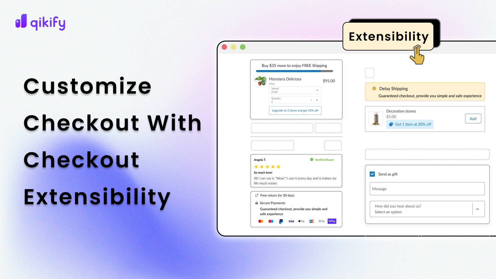 Shopify Checkout Extensibility (2025): Upgrade Your Checkout – Qikify Landing Page
