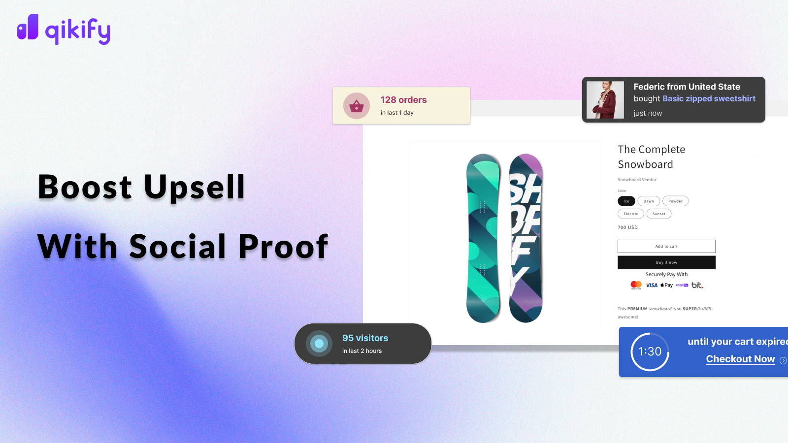 How To Boost Shopify Upselling Conversion Rate With Social Proof? – Qikify Landing Page